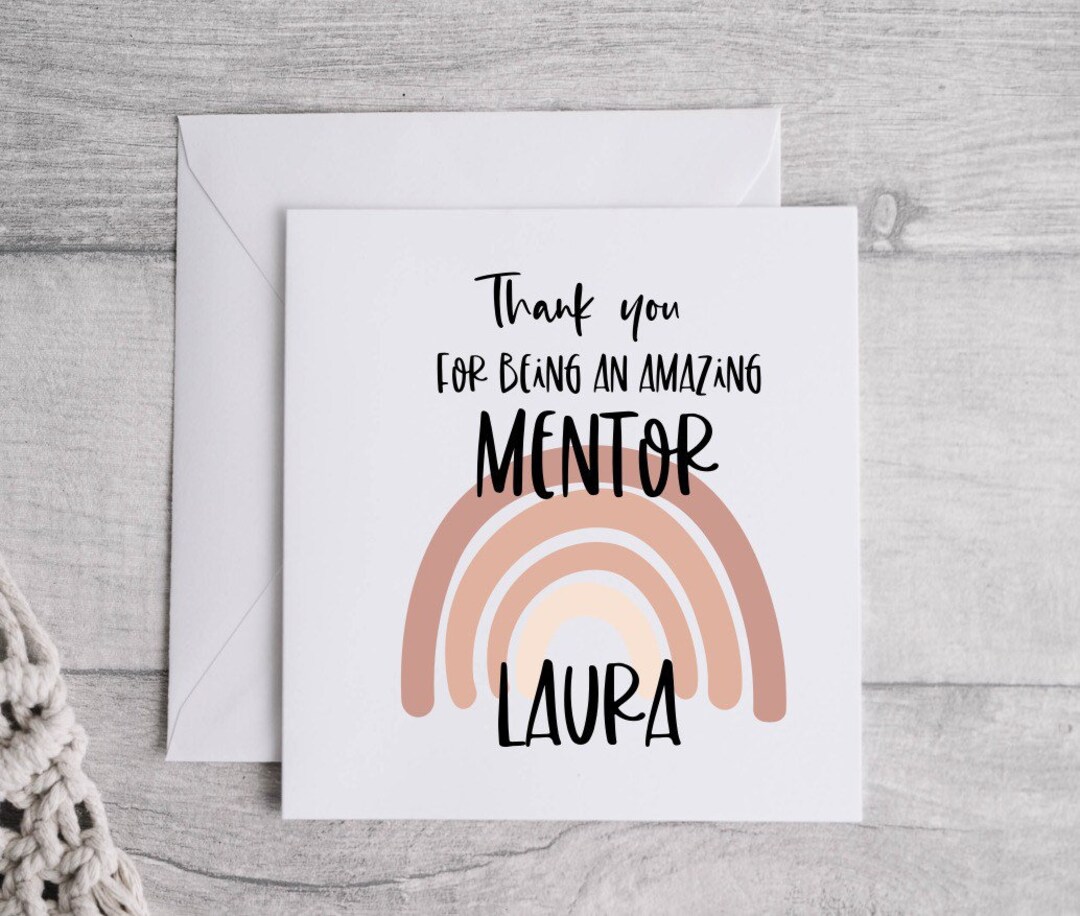 Personalised Mentor Card / Thank You Mentor / Mentor Gift / Mentor Card ...