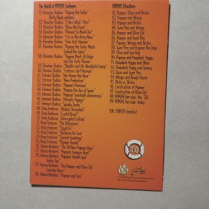 Popeye the Sailor Man Complete 100 Card Set 1994 Card Creations - Etsy