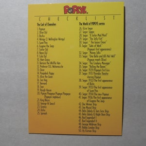 Popeye the Sailor Man Complete 100 Card Set 1994 Card Creations - Etsy