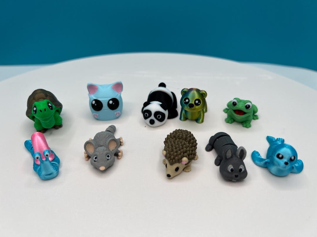 Pack of 3D Printed Mini Animals- Choose Your Quantity - Etsy