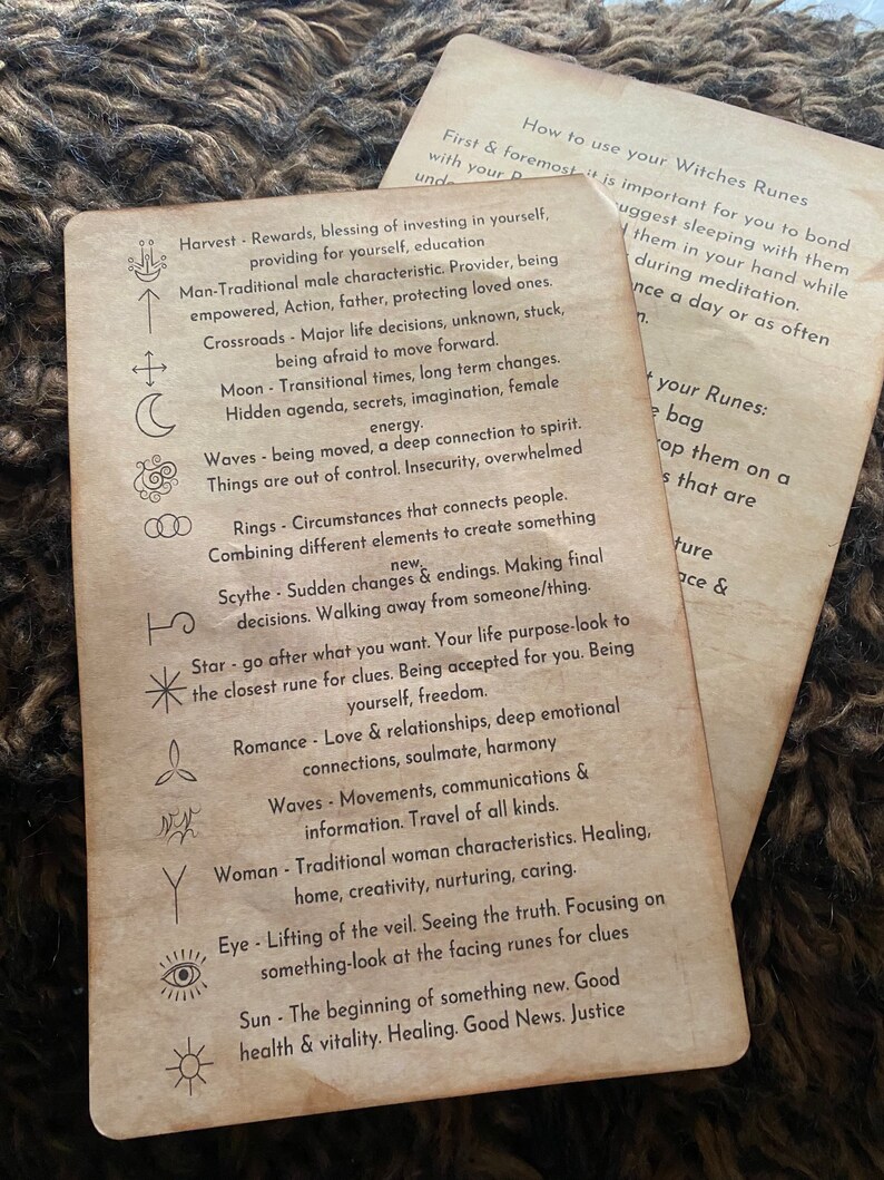 Witches Runes Set With Box/resin/gemstones/divination Tools/runes Box ...