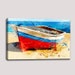 Red Boat Wall Art on the Beach Canvas Print Reproduction Boat - Etsy