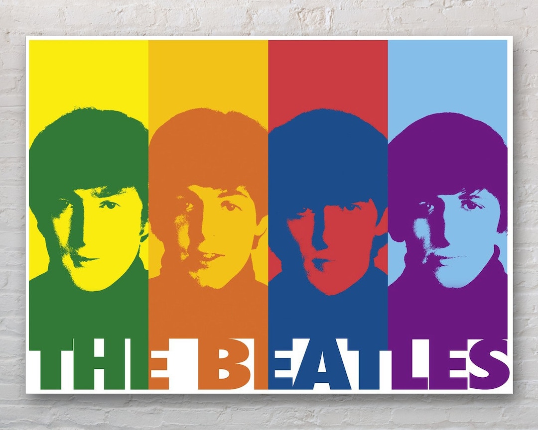 The Beatles Wall Art Pop Art Canvas Beatles Canvas Print Pop Art Photo Reproduction Print ...