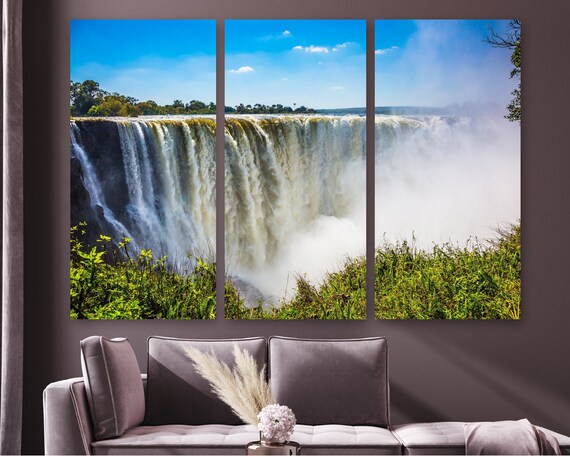 Victoria Falls Canvas Prints Waterfalls Canvas Wall Art Falls | Etsy