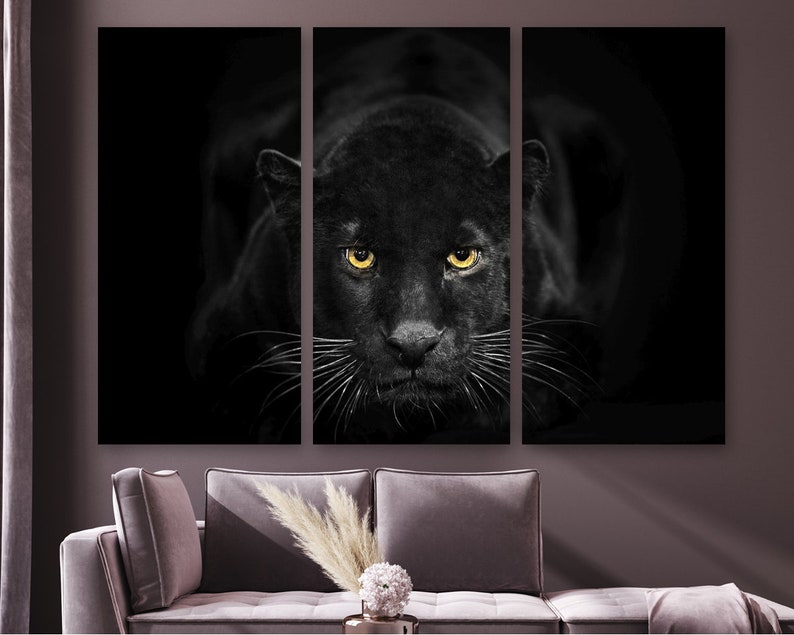 Black Panther Canvas Prints Panther Canvas Art Animal Photo - Etsy