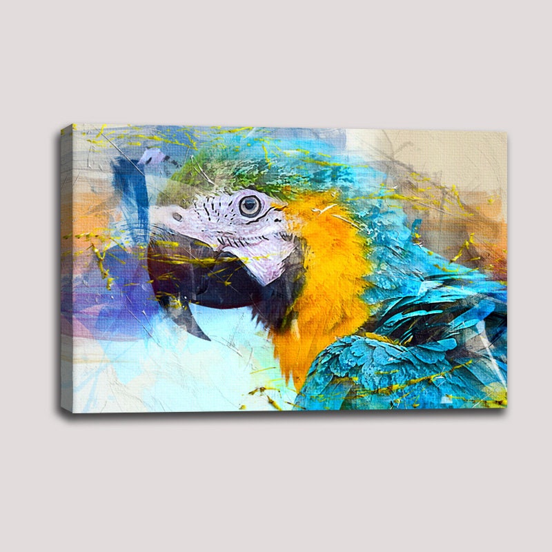 Colorful Parrot Canvas Art Reproduction of Parrot Canvas - Etsy UK