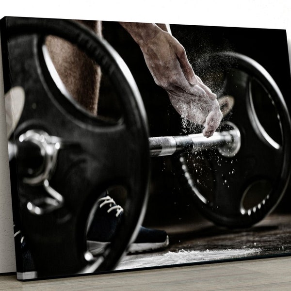 Black and White Weight Lifting Print - Etsy