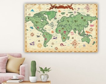 One Piece World Map - Etsy UK