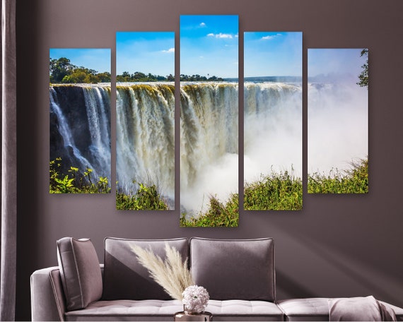 Victoria Falls Canvas Prints Waterfalls Canvas Art Waterfalls | Etsy