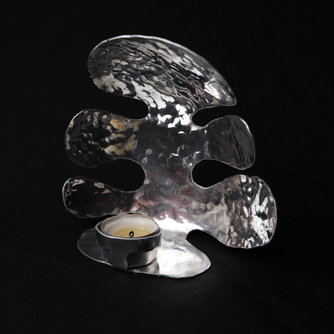 Candle Holder, Candle Stand, Reflector, Warm Light, Cozy, Hammered ...