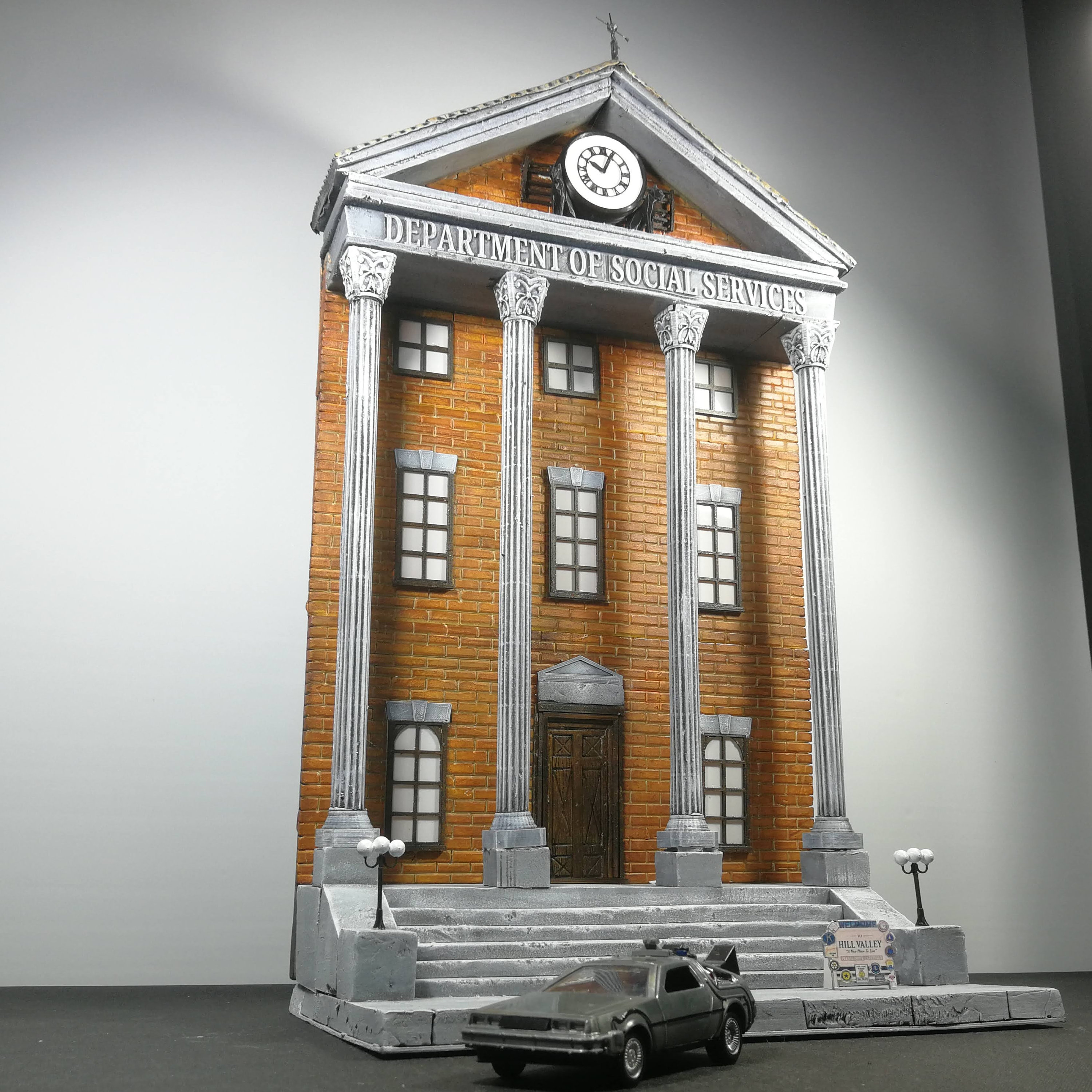 Back to the Future Clock Tower Diorama - Etsy