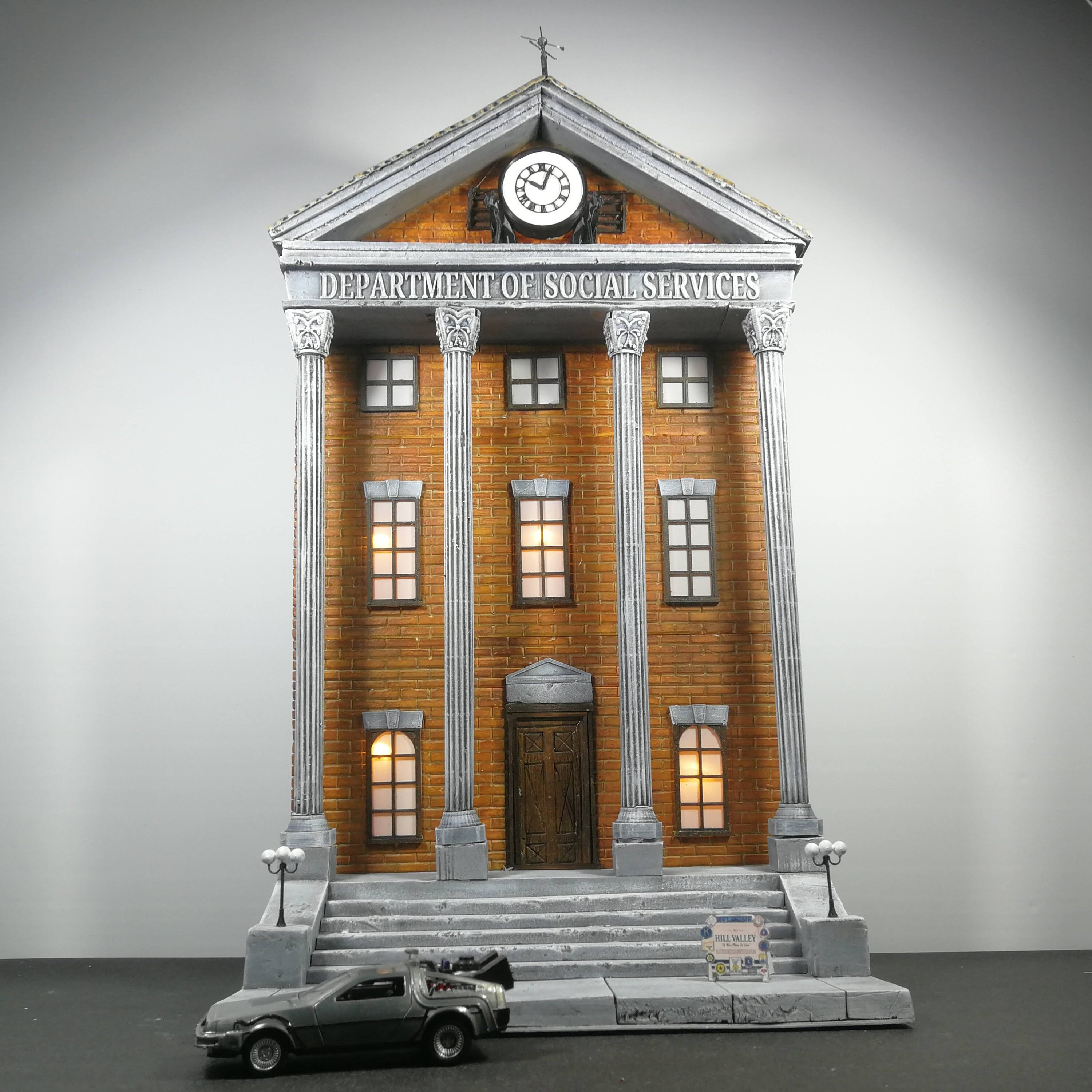 Back to the Future Clock Tower Diorama - Etsy