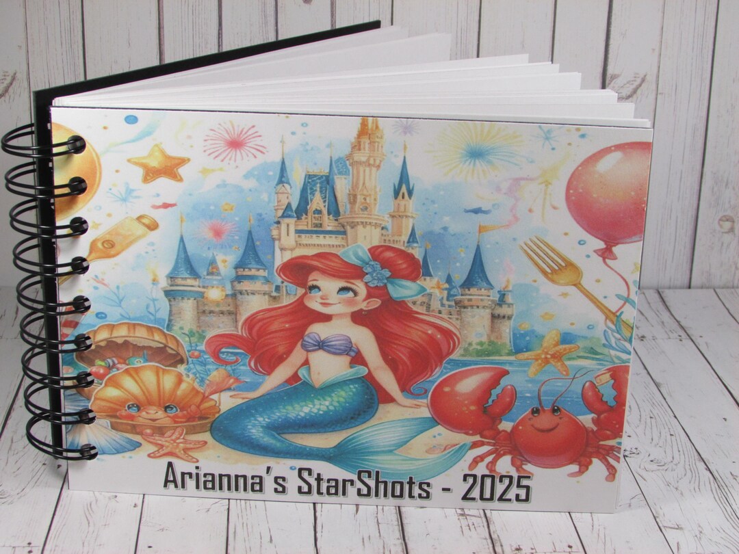 Disney-inspired Autograph Book -princess Ariel -girls - Personalized W ...