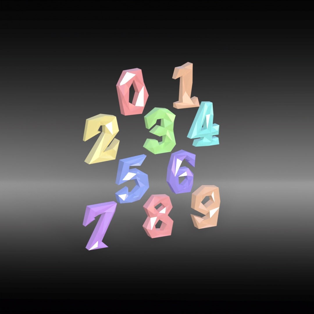 Numbers papercraft paper decor | Etsy