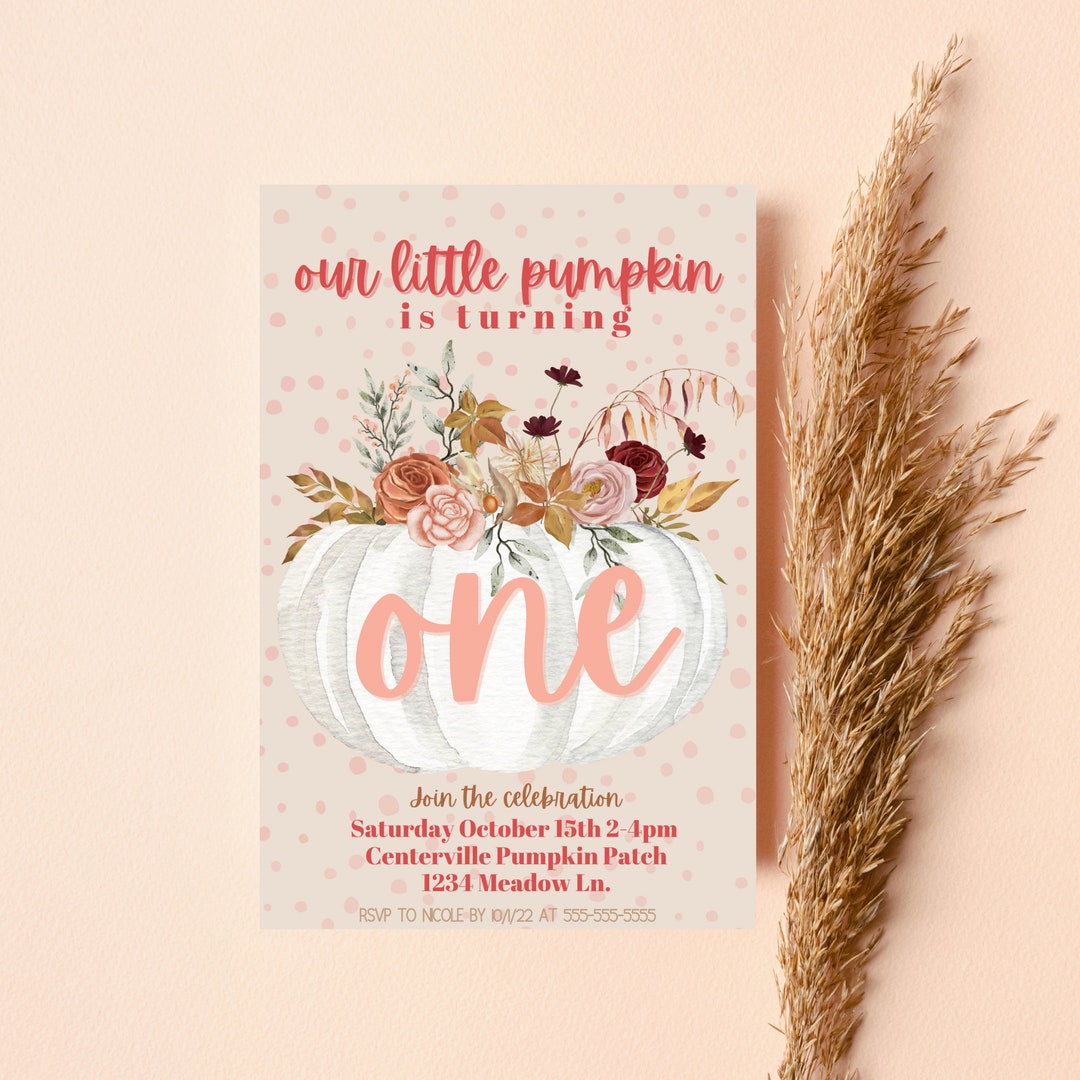 Pumpkin Party Invitation - Etsy