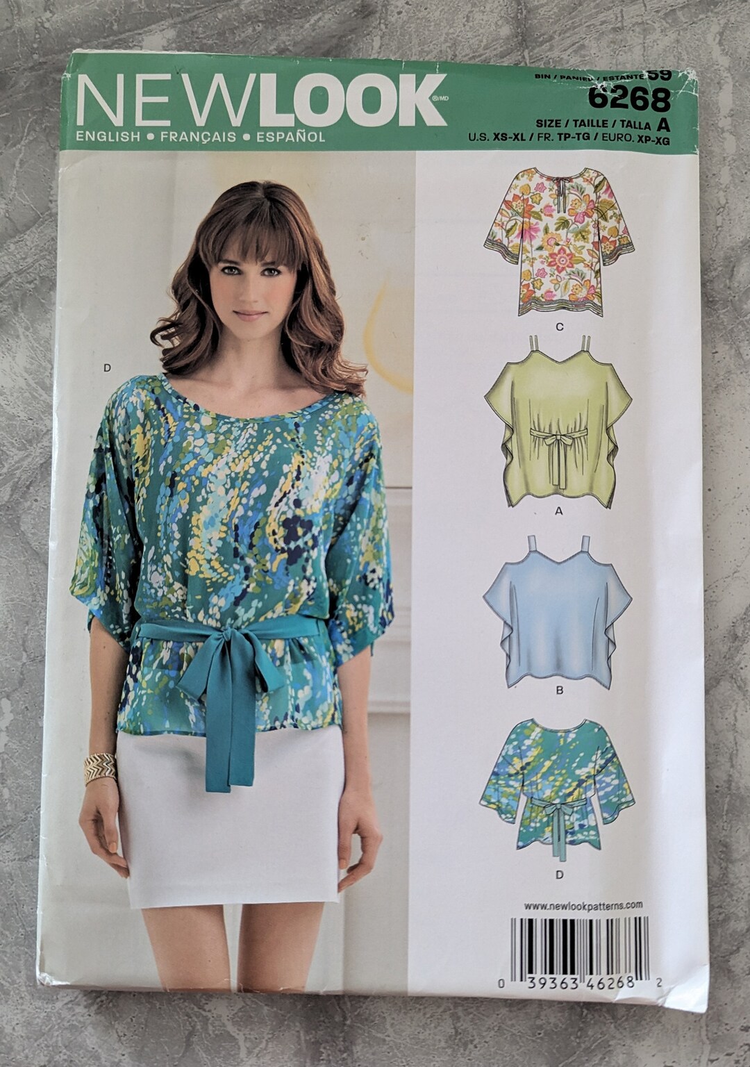New Uncut Factory Folded New Look Sewing Pattern 6268, Sizes XS - XL ...
