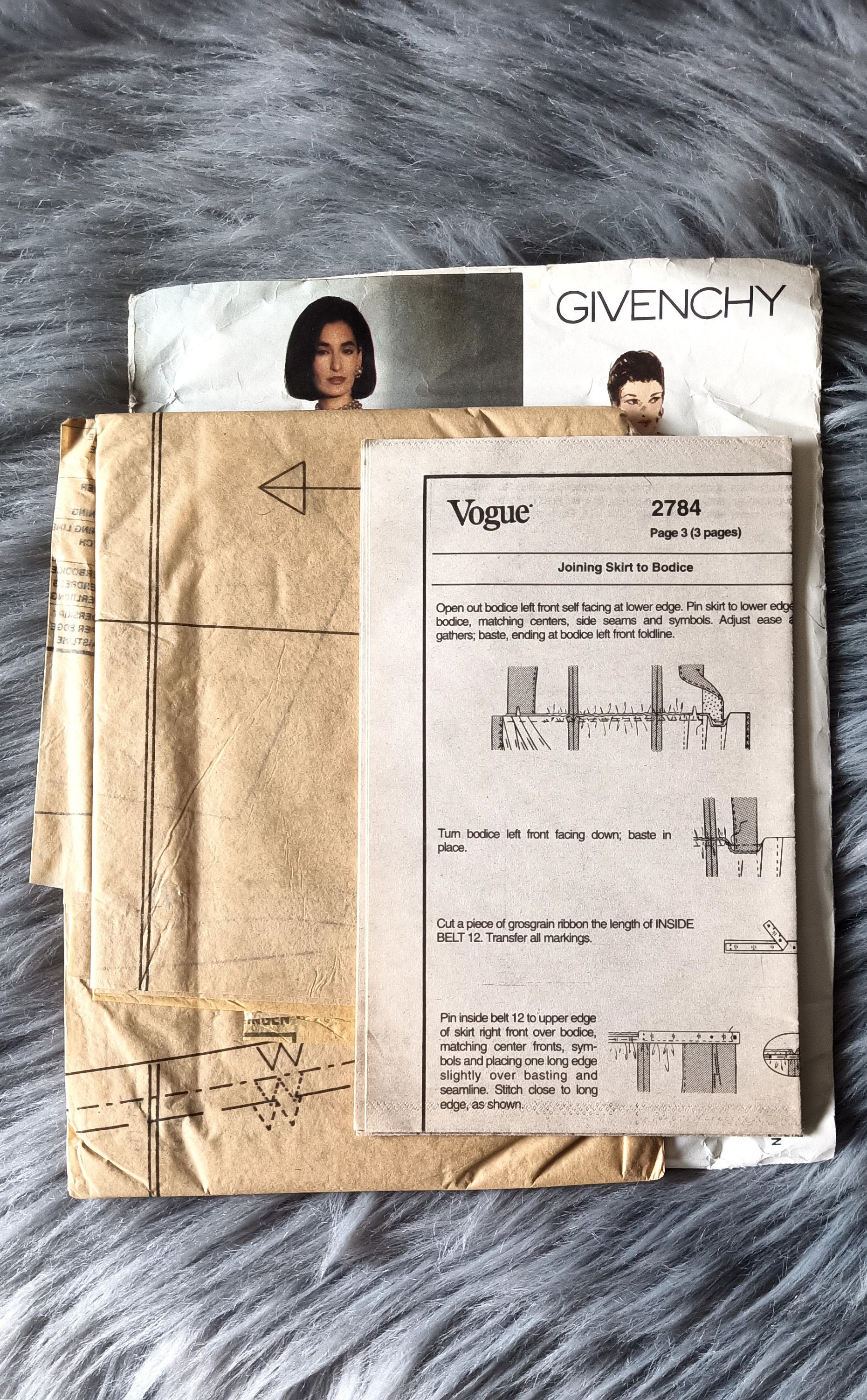 Vintage, VOGUE PARIS ORIGINAL, Sewing Pattern, Givenchy 2784, Unused ...