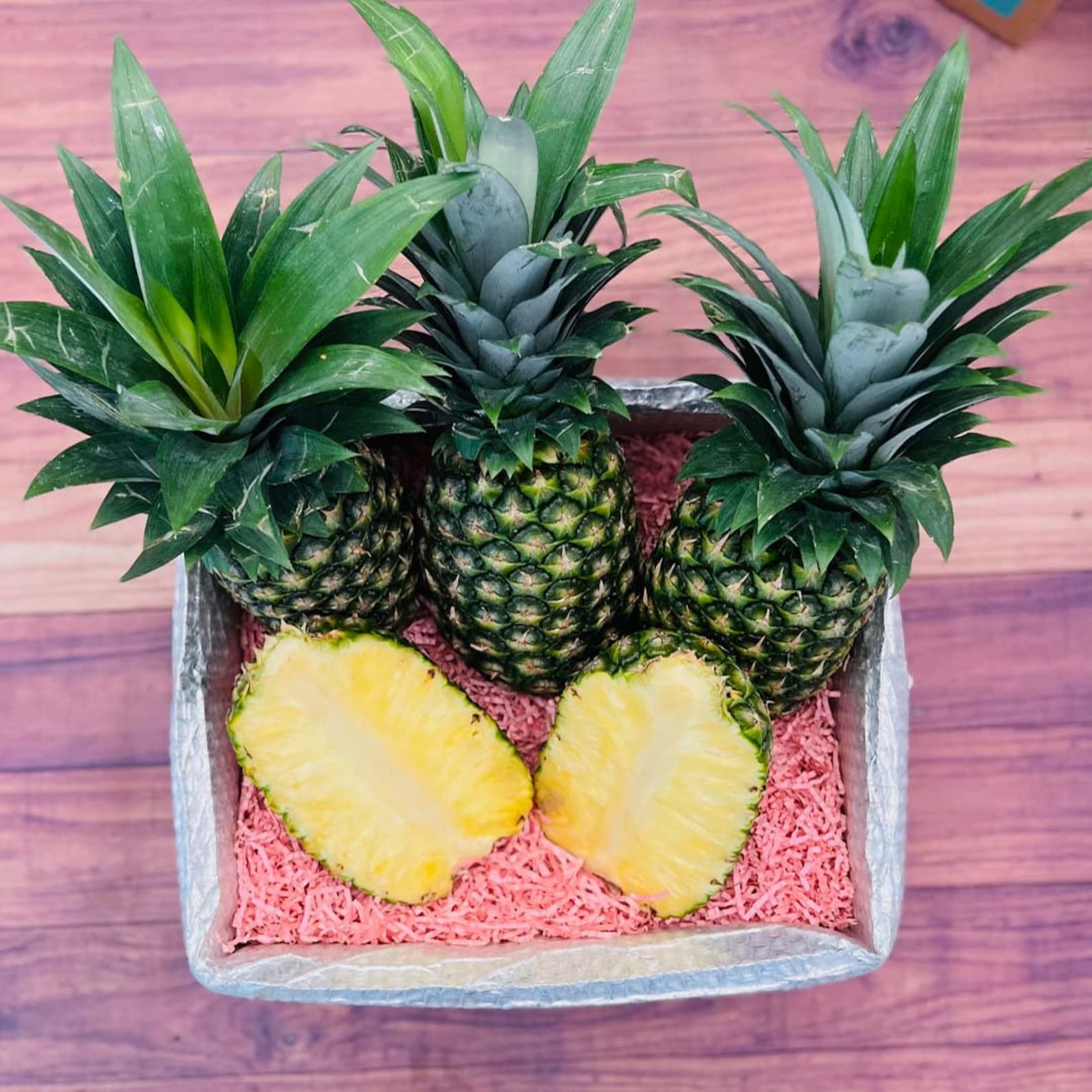 Premium Tropical Golden Pineapple Box - Etsy
