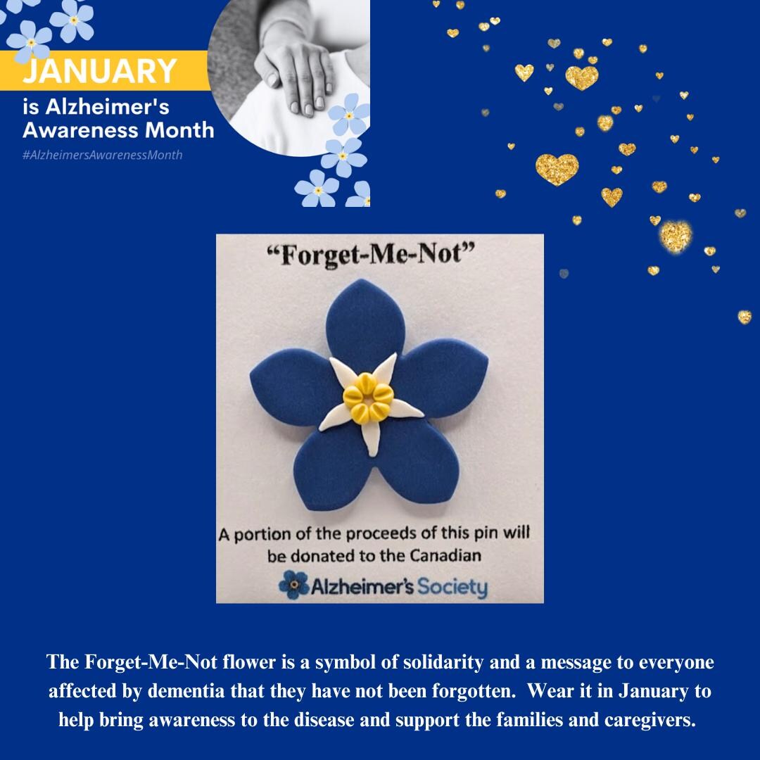 Forget-me-not Pin | Alzheimer | January is Alzheimer's Awareness Month ...