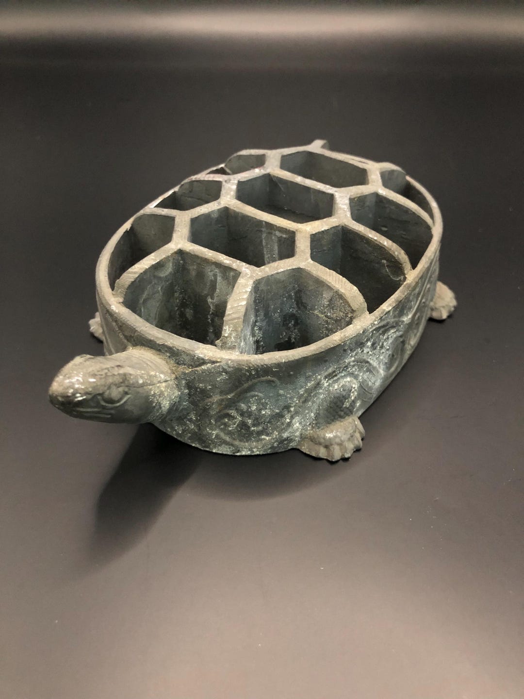 Vintage Japanese Flower Frog / Holder, Heavy Metal - Etsy