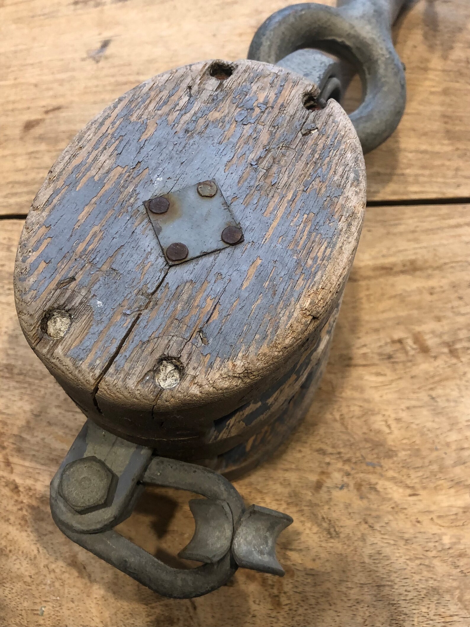 Antique Barn Wood Hay Pulley - Etsy