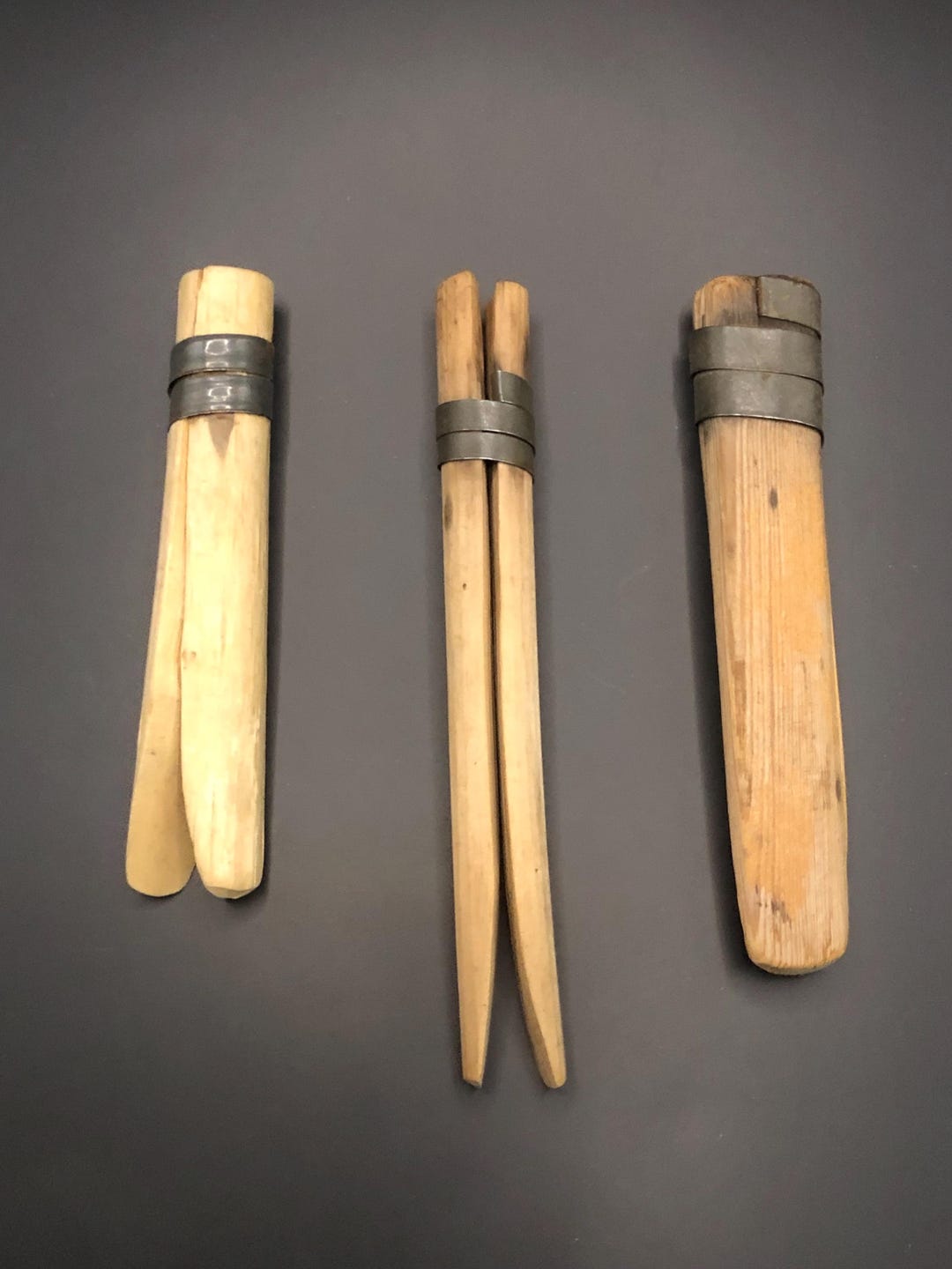 Vintage Rustic Wooden and Metal Handmade Clothespins - Etsy