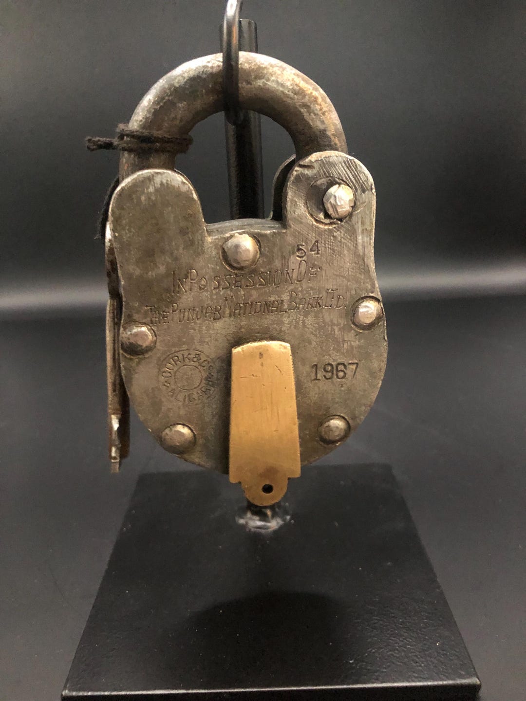 Heavy Vintage Lock on Iron Display Stand - Etsy