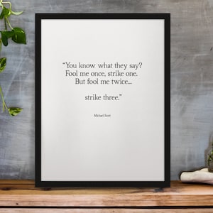 Fool Me Twice... Strike Three. - Etsy