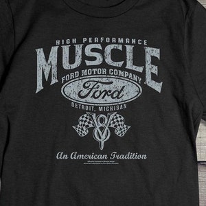 Officially Licensed Ford Tee Shirt, Ford Muscle V8 T-shirt, Ford Muscle ...