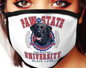 Black Lab Face Mask - Etsy