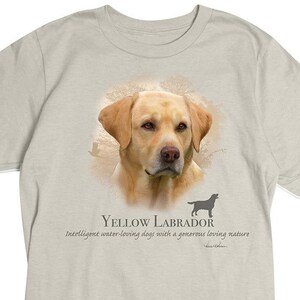 Yellow Lab T-shirt, Labrador Retriever Dog Breed Tee, Pet Portrait ...