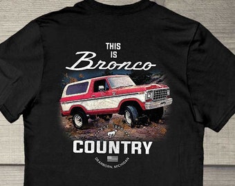 Ford Bronco T-shirt American Flag Tee Automotive Classics - Etsy