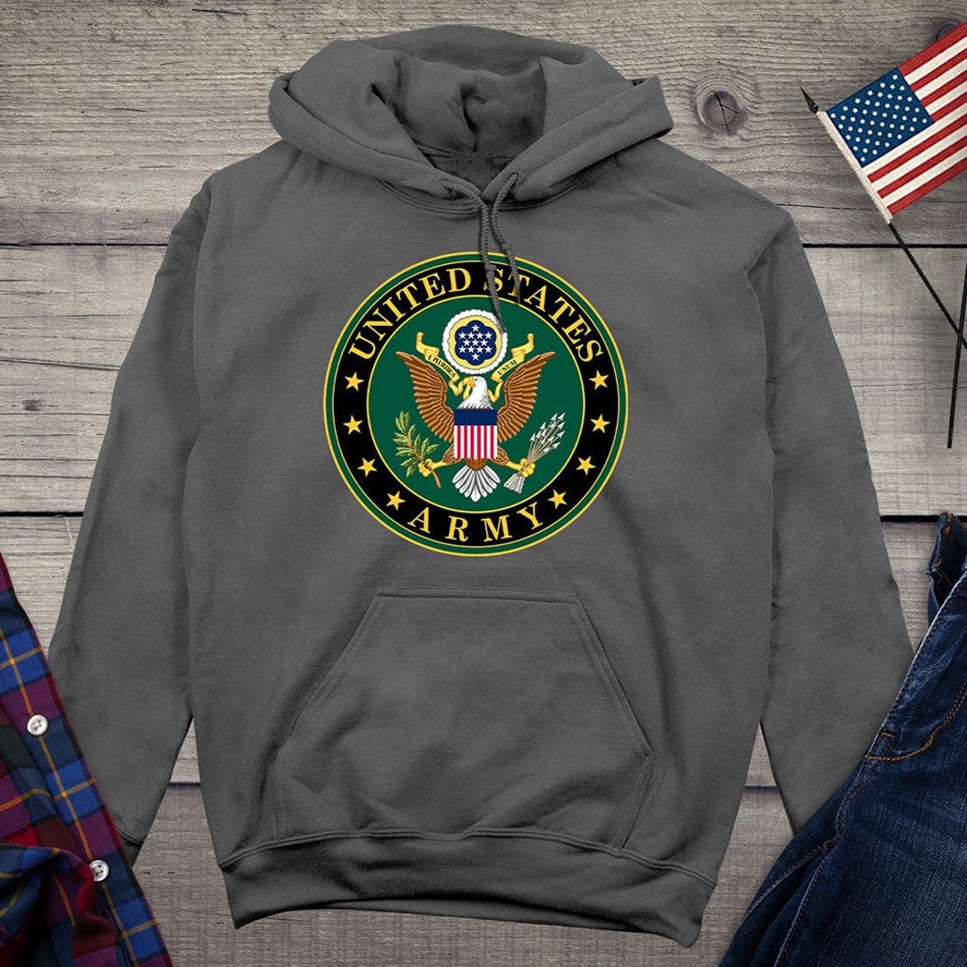 U.S. Army Hoodie, Officially Licensed Army Insignia Hooded Sweatshirt ...