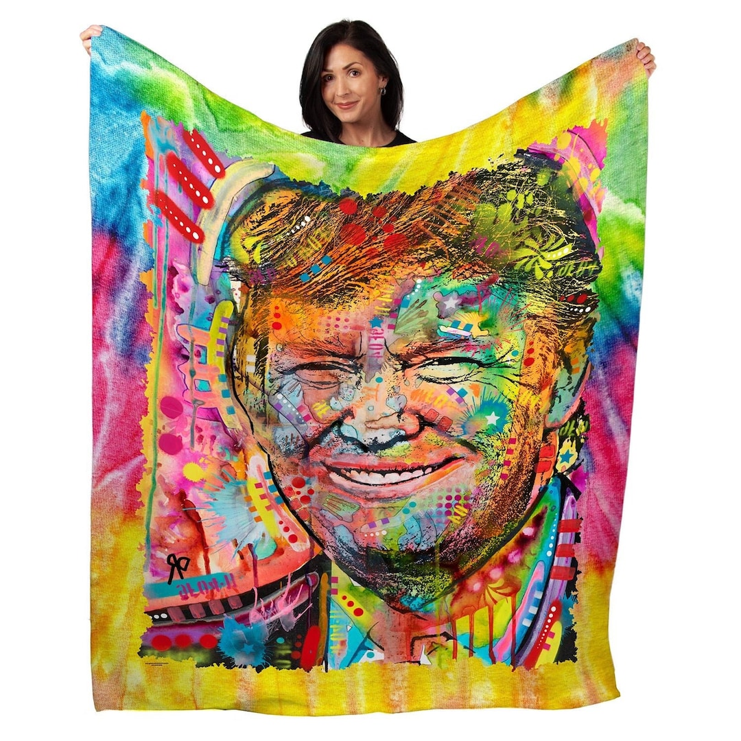Donald Trump Blanket, Colorful Neon Trump 50 X 60 Soft Minky Throw ...