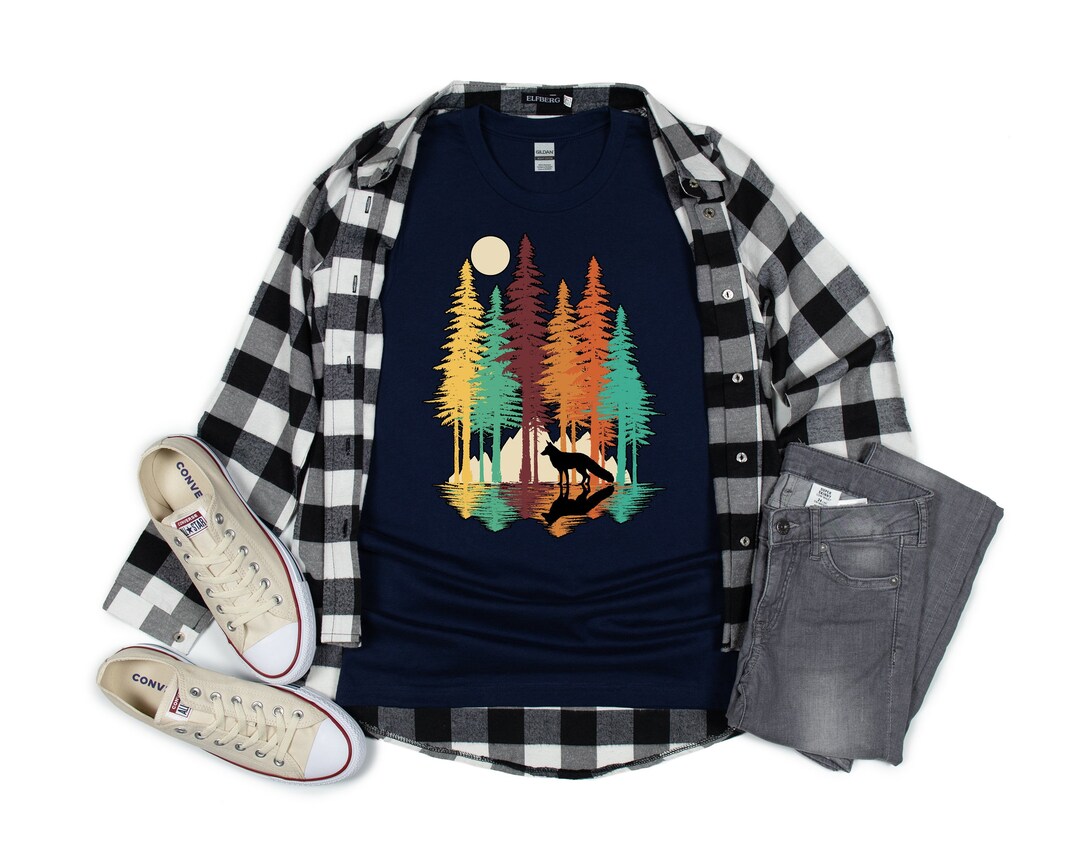 Nature T-shirt, Forest Fox Tee - Etsy
