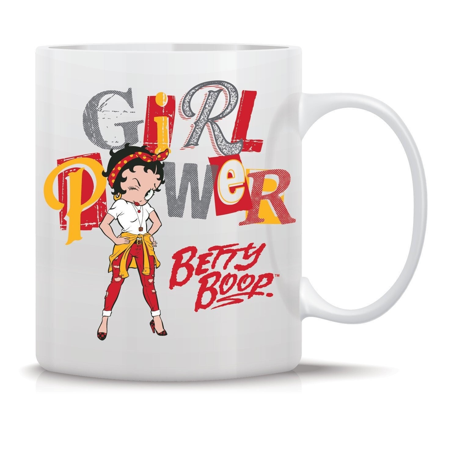 Betty Boop Mug, Girl Power Ceramic Coffee Mug, Officially Licensed ...