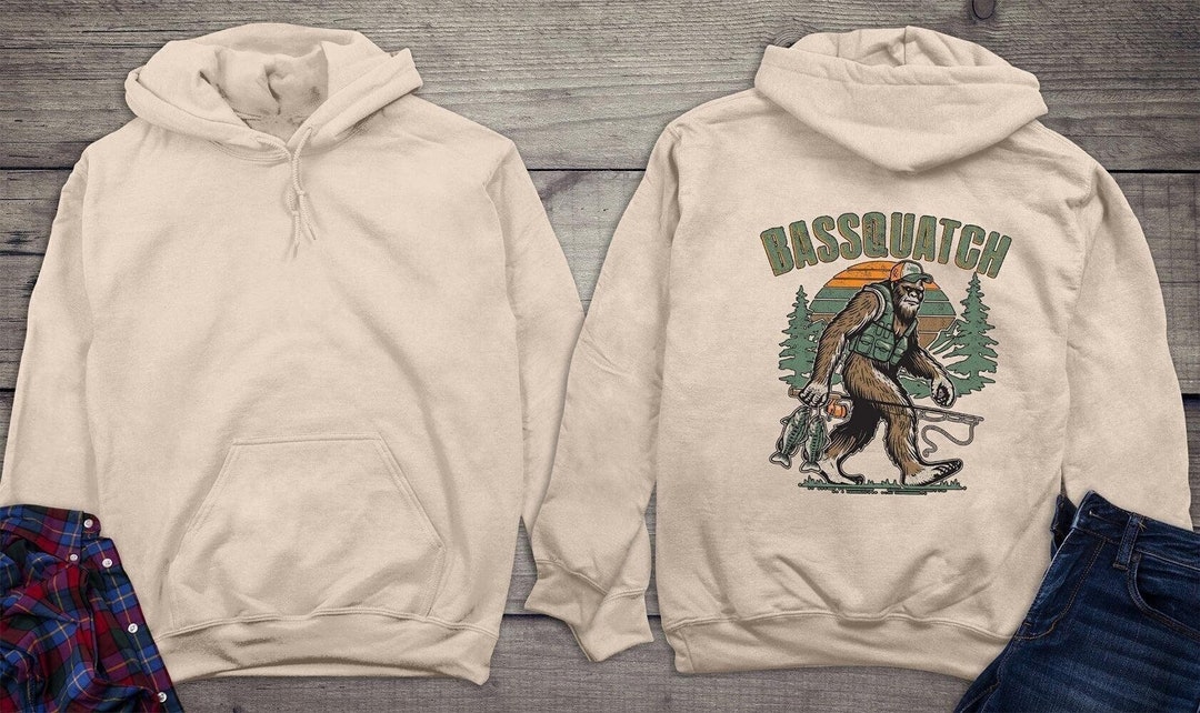 Bigfoot Sweatshirt, Bassquatch Hoodie, Bassquatch, Bass, Fishing ...