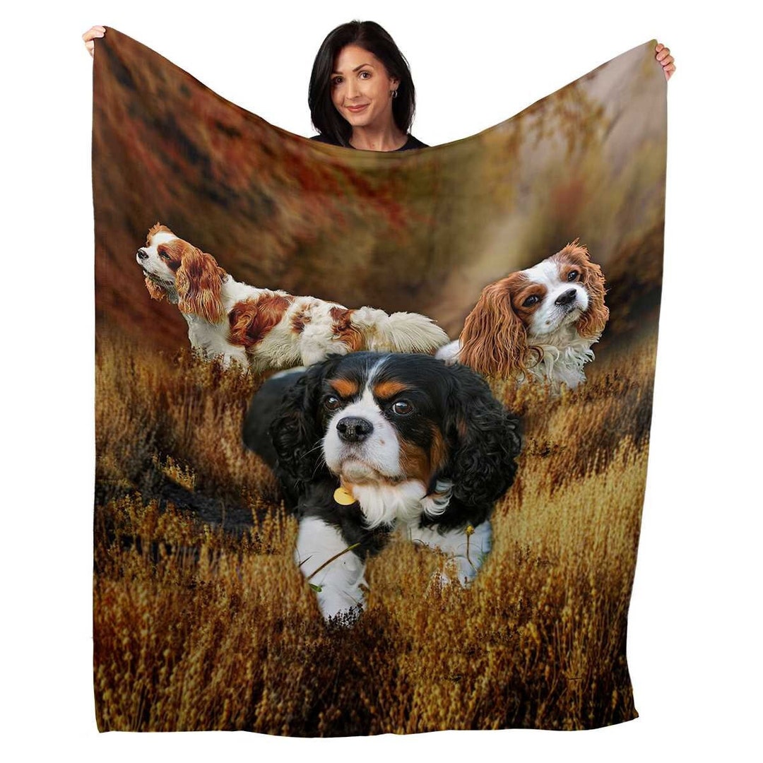 King Charles Spaniel Blanket, Dog Breed 50" X 60" Decorative Throw ...