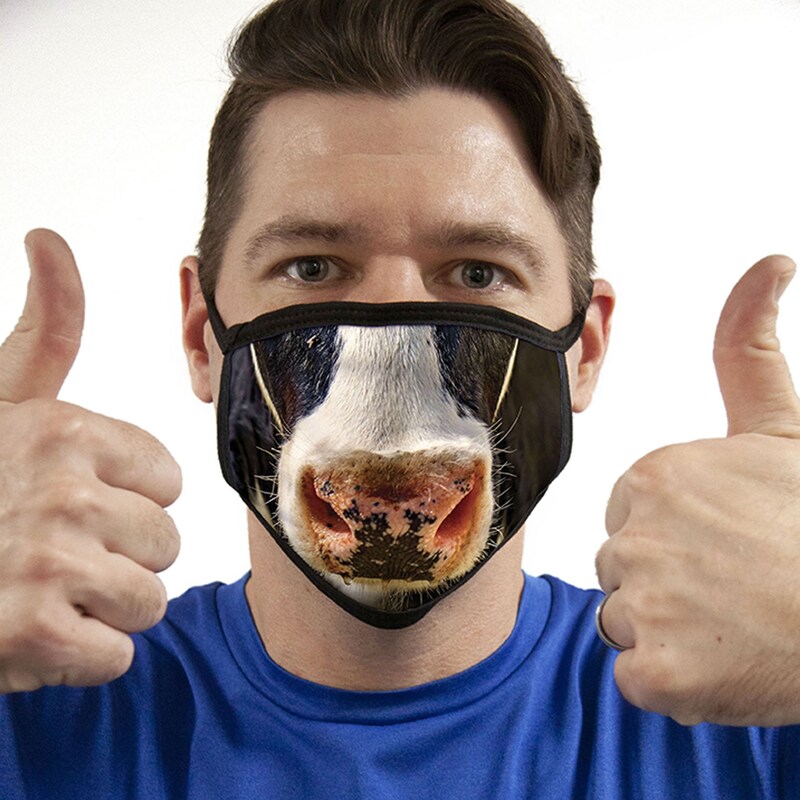 Cow Face Mask - Etsy