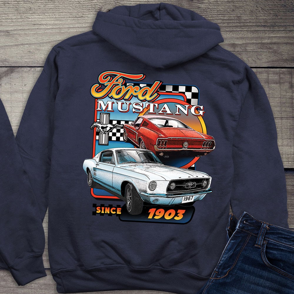 Mustang Hooded Sweatshirt Ford Mustang Since 1903 Ford - Etsy