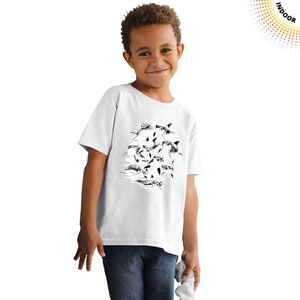 Kids T-shirt, Fun Youth Boys & Girls Sun Activated Tee, Dolphin Squad ...