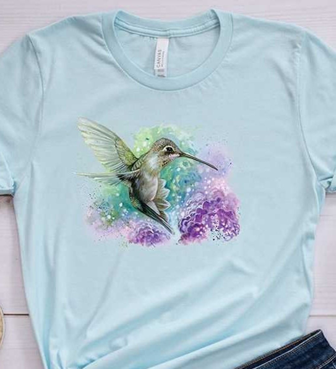 Hummingbird T-shirt, Just Humming Along Tee, Springtime Flowers Shirt ...
