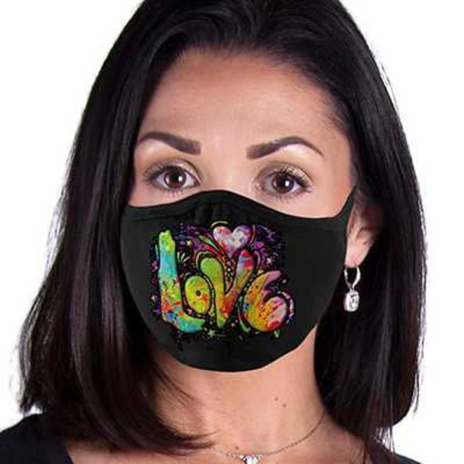 Love FACE MASK Cover Your Face Masks - Etsy