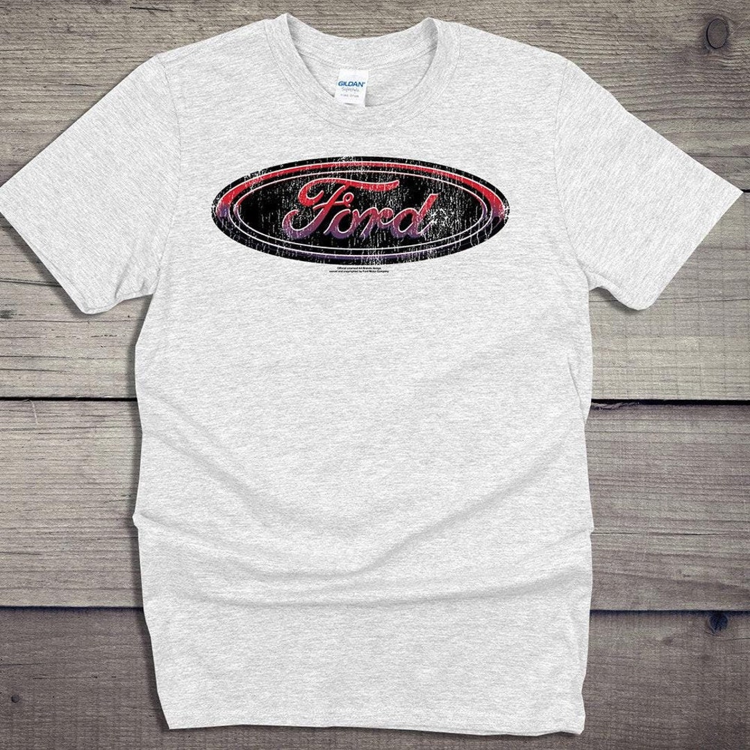 Ford Motor Company Tee, Officially Licensed Red, White & Blue Oval T ...