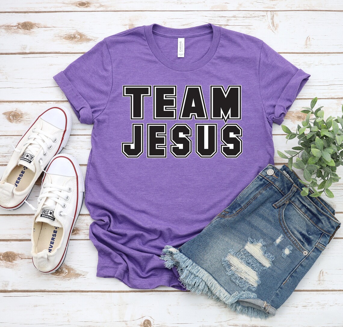 Team Jesus Tee Shirt, Christian T-shirt, Religious, Christ, Bible Verse ...