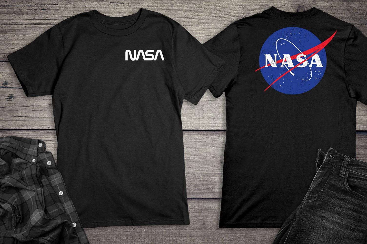 Licensed NASA Logo Tee Shirt, NASA Logo With Crest T-shirt, Space ...