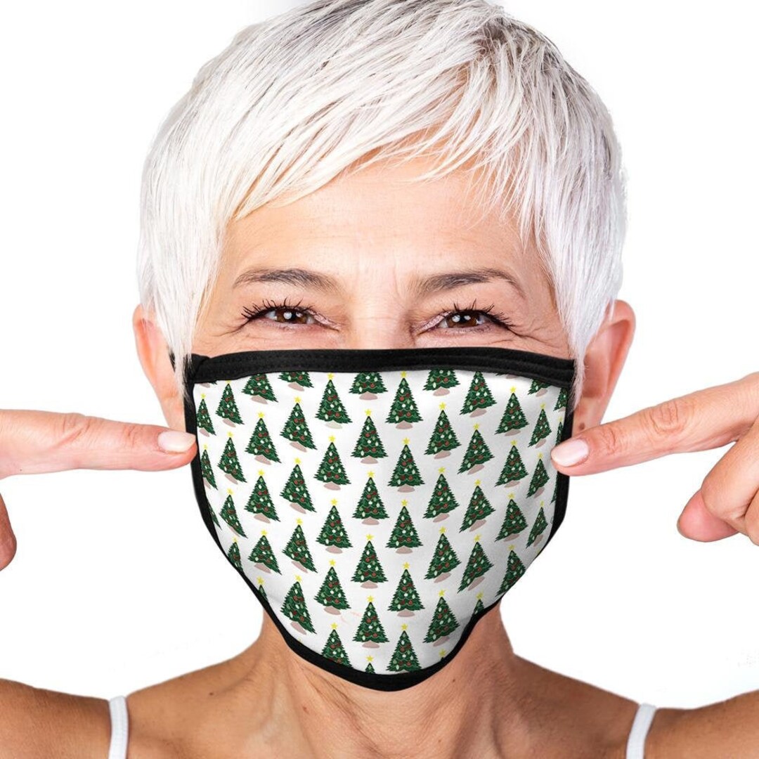 Christmas Tree Face Mask Holiday Pattern Face Covering - Etsy