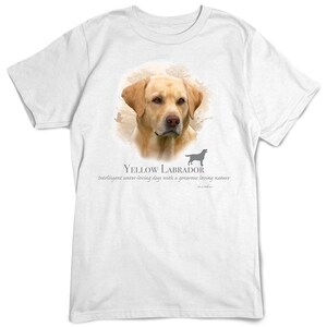 Yellow Lab T-shirt, Labrador Retriever Dog Breed Tee, Pet Portrait ...