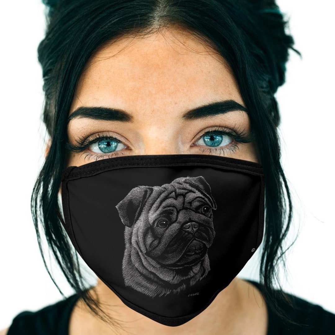 Pug FACE MASK Cover Your Face Dog Breed Masks, , - Etsy