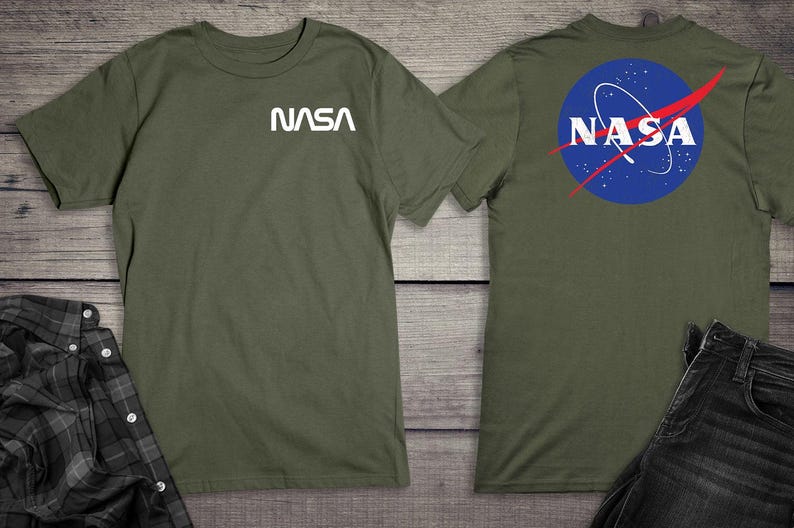 Licensed NASA Logo Tee Shirt, NASA Logo With Crest T-shirt, Space ...